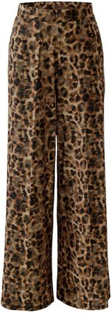 Oui Wide Fit-Jersey-Hose oui braun