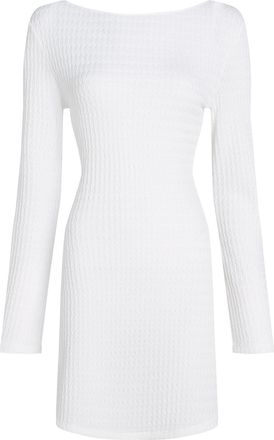 Karl Lagerfeld Strandkleid Mini-Strandkleid mit Struktur und Perlen