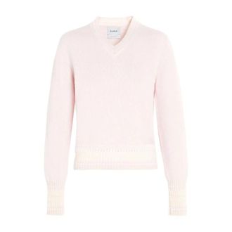 Barrie Femme, Pulls, Rose, Taille: 38 FR Jersey Col V