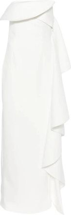 Solace London Tr&auml;gerloses Maxikleid mit R&uuml;schen - - Dresses - Damen - Wei&szlig; - 2XS