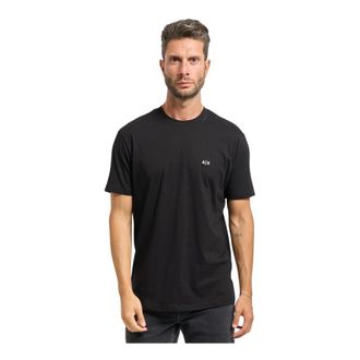 A|X Armani Exchange Homme, Tops, Noir, Taille: XL T-shirt Coupe Standard avec Logo et &Eacute;cusson sur la Poitrine