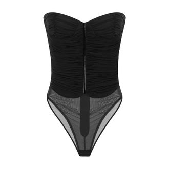 Elisabetta Franchi Body aus Stretch-Jersey - - Tops - Damen - Schwarzk - 2XL