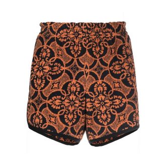 Marine Serre Graphic-Print Track Shorts - - Shorts - Herren - Orange - S