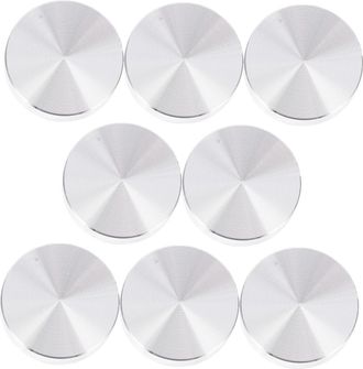 NUOBESTY 8 Stück Teiliges rutschfeste Aluminium Adapter Scheiben Ømm Solide Runde Glasplatten Adapter für Couchtisch Büro Esstisch Silberfarbene Tischplatten B