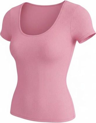 Gianni Lupo Femme, Tops, Rose, Taille: 42 FR T-shirt scollo rotondo