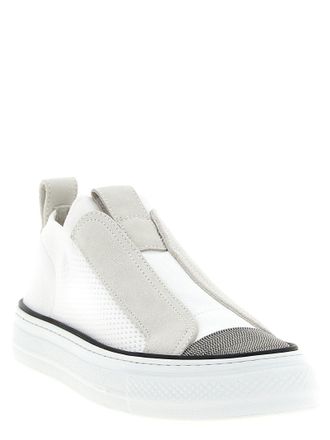 Brunello Cucinelli Monile Slip-On Sneaker - White