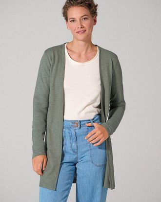 Hempage Cardigan Leichte Jersey Jacke Hanf/Biobaumwolle Casual Fit
