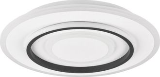Reality Reality Leuchten - Flache led Deckenleuchte jora Wei&szlig; mit Fernbedienung dimmbar, &oslash; 41cm
