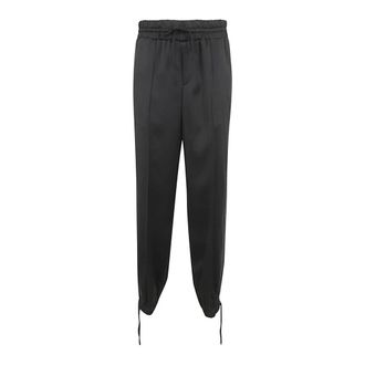 Jil Sander Femme, Pantalons, Noir, Taille: 38 FR Pantalon Pliss&eacute; &agrave; Taille Cordon de Serrage