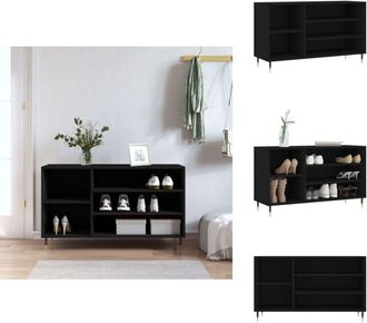 vidaXL Vidaxl - Schuhregal Schwarz 102x36x60 cm Holzwerkstoff - Schuhschrank - Schuhregal - Holzwerkstoffm&ouml;bel - Garderobe - Aufbewahrungssystem