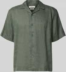 Selected Relaxed Fit Leinenhemd mit Resortkragen Modell KYLIAN