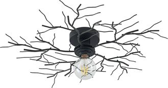 Lindby Deckenlampe Vetki (Modern) in Schwarz aus Metall (1 flammig, E27) - Deckenleuchte Lampe Wohnzimmerleuchte