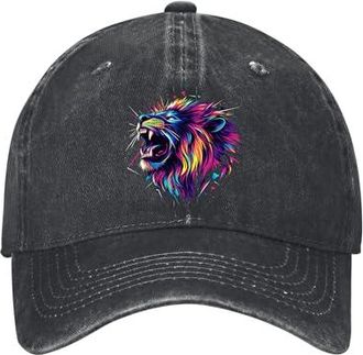 Generic Chapeau De Sport Lion Color&eacute; Casquette De Baseball D&eacute;contract&eacute;e Chapeau De Soleil Athl&eacute;tique Casquette Trucker pour Entra&icirc;nements Quotidien Camping
