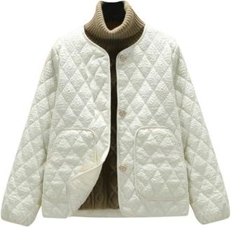 Generic Vestes pour femmes 2026 &agrave; la mode &eacute;paissie style veste dext&eacute;rieur manteau d&eacute;contract&eacute;, blanc, XXL