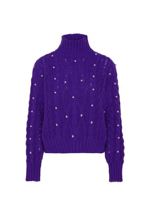 Faina Pullover mit Perlen Damen lila