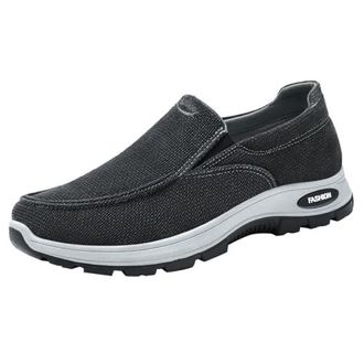 Generic Baskets Homme sans Lacets Toile Chaussures De Marche Ext&eacute;rieur Anti-D&eacute;rapant Sneakers Tendances Respirant Confortable Randonn&eacute;e Course Chaussures de S