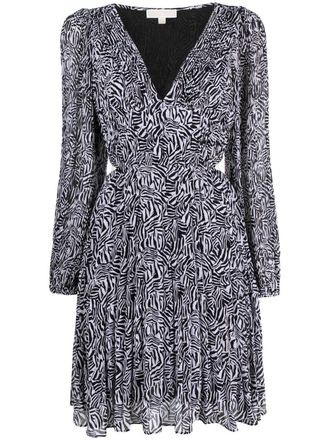 Michael Michael Kors Minikleid mit Zebra-Print - Schwarz