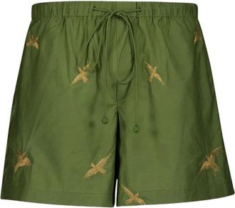 Baziszt short &agrave; broderies - Vert