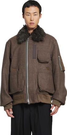 sacai Wool Melton Blouson Jacket