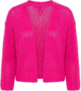 Angel Of Style Strickjacke Lochstrick-Jacke oversized offene Form 3/4-&Auml;rmel