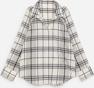 Arket Hemd Mit Trichterkragen -Wei&szlig;