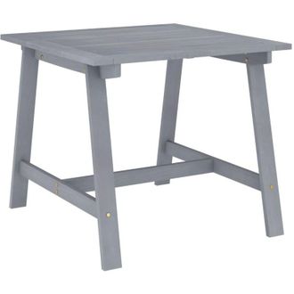 vidaXL Garten-Esstisch Grau 88x88x74 cm Akazie Massivholz Vidaxl