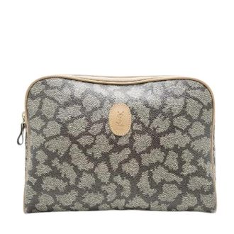 Saint Laurent Pre-owned Vintage Clutch mit Giraffenmuster - - Pre-owned - Damen - Grau - ONE SIZE