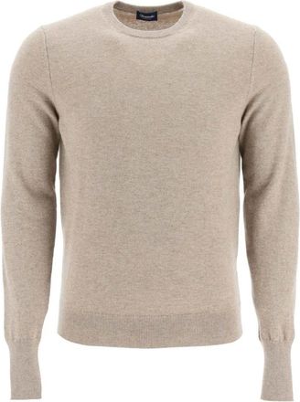 Drumohr Homme, Pulls, Beige, Taille: XL Pull col rond en cachemire beige