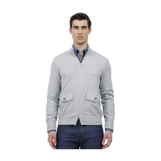 Gran Sasso High-Neck Zip Cardigan - - Knitwear - Herren - Grau - 4XL