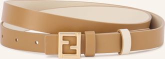Fendi Lederg&uuml;rtel Zum Wenden braun