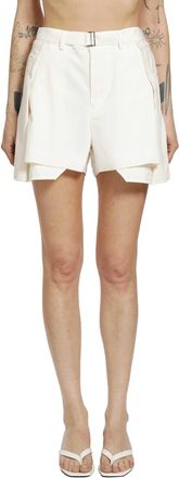 sacai Wool Suiting x Denim Shorts