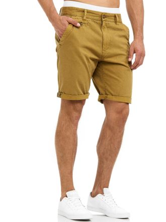 Indicode Herren Cuba Chino Shorts mit 5 Taschen aus Baumwollgemisch | Bermuda Sommershorts f&uuml;r M&auml;nner Amber, XXL