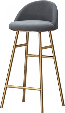 Generic Barhocker in Tresenh&ouml;he (66/76 cm) mit R&uuml;cken- und Fu&szlig;st&uuml;tze, samtbezogen, geeignet f&uuml;r K&uuml;cheninseln, Tragkraft: 150 kg