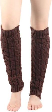 Generic Jambi&egrave;res anthracite Ceinture en peluche Laine douce Hosiery Laine tricot&eacute;e Bottes chaudes Jambes &eacute;paisses Chaussettes chauffe-pieds Animal, caf&eacute;, tai