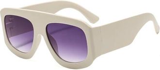 Generic Lunettes De Soleil &Agrave; Monture Large For Hommes, Id&eacute;ales For Les D&eacute;placements Quotidiens Et Vacances For Femmes(White)