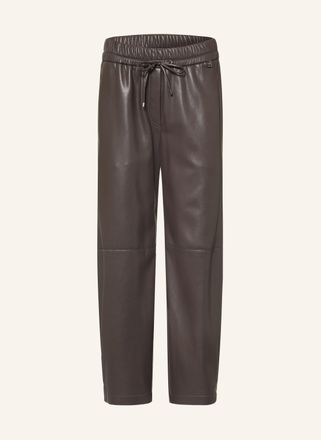 Marc Cain 7/8-Hose Ranchi In Lederoptik braun