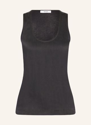 Reiss Reiss Top Ruby Im Materialmix schwarz