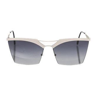 Frankie Morello Femme, Accessoires, Gris, Taille: ONE Size Lunettes de soleil Clubmaster en m&eacute;tal argent&eacute;