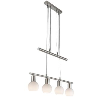 Nowa easy! BY FHL Kabellose Tageslicht Tischlampe RIVA mit Touchdimmer - Schwarz/Opalglas - H&ouml;he 34,5cm