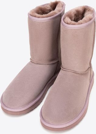 Wittchen Damen-Stiefeletten aus Wildleder mit Wollfutter, Dunkelrosa