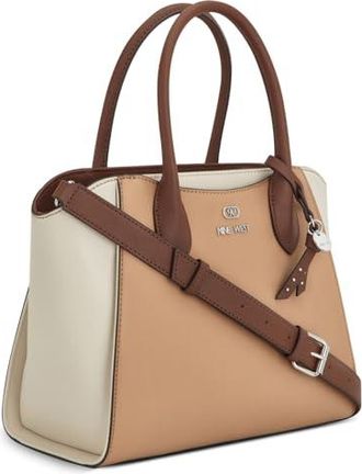 Nine West Philippa Satchel, Designer, Tendance, épaule Femme, DK Kaki Acajou Multi, M