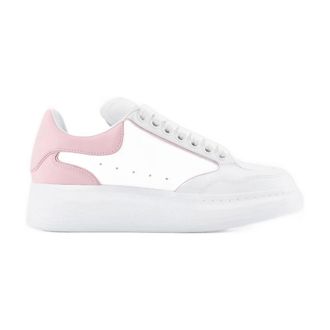 Alexander McQueen Womens Oversized Hybrid Leather Sneakers White Calfskin