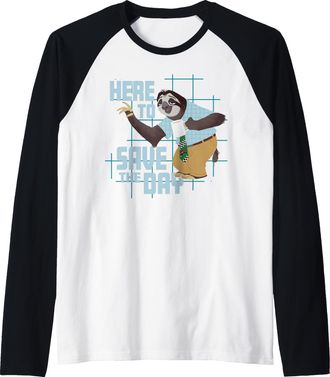 Disney Zootopia 2 Flash Sloth Here to Save the Day Funny Raglan