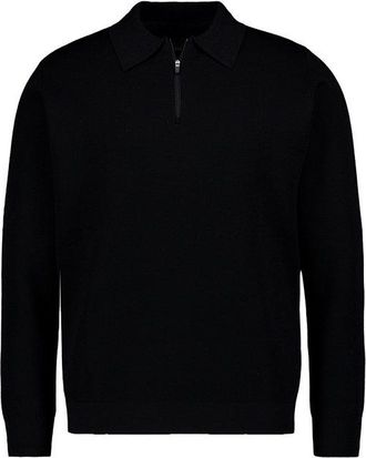 Boggi Milano Herren Troyer schwarz Merinowolle unifarben