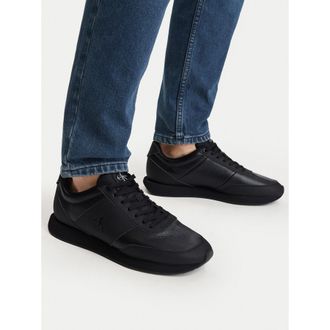 Calvin Klein Sneakers Calvin Klein Retro Run Lace Band Tmb Lth Mix HM0HM02447 Schwarz