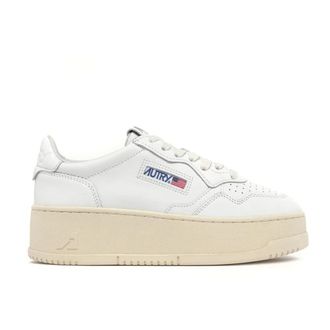 Autry Femme, Chaussures, Blanc, Taille: 39 EU Medalist Platform Baskets