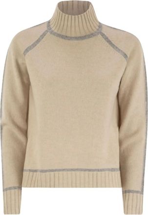 Max Mara Rollkragenpullover mit Raglanärmeln - Nude
