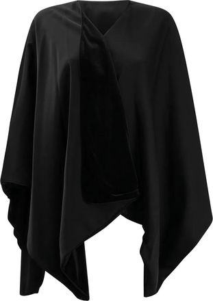 F.it cape en velours à design asymétrique - Noir