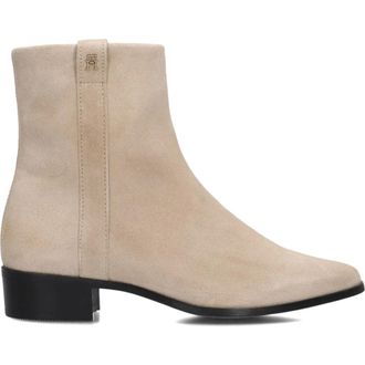 Tommy Hilfiger Beige Suede Pointy Zip Bootie - - Shoes - Damen - Beige - 40 EU