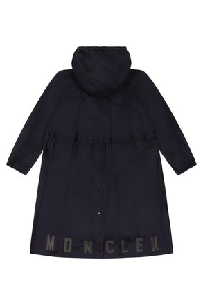 Moncler Girls Lins Hooded Windbreaker Blue Polyamide Jacket